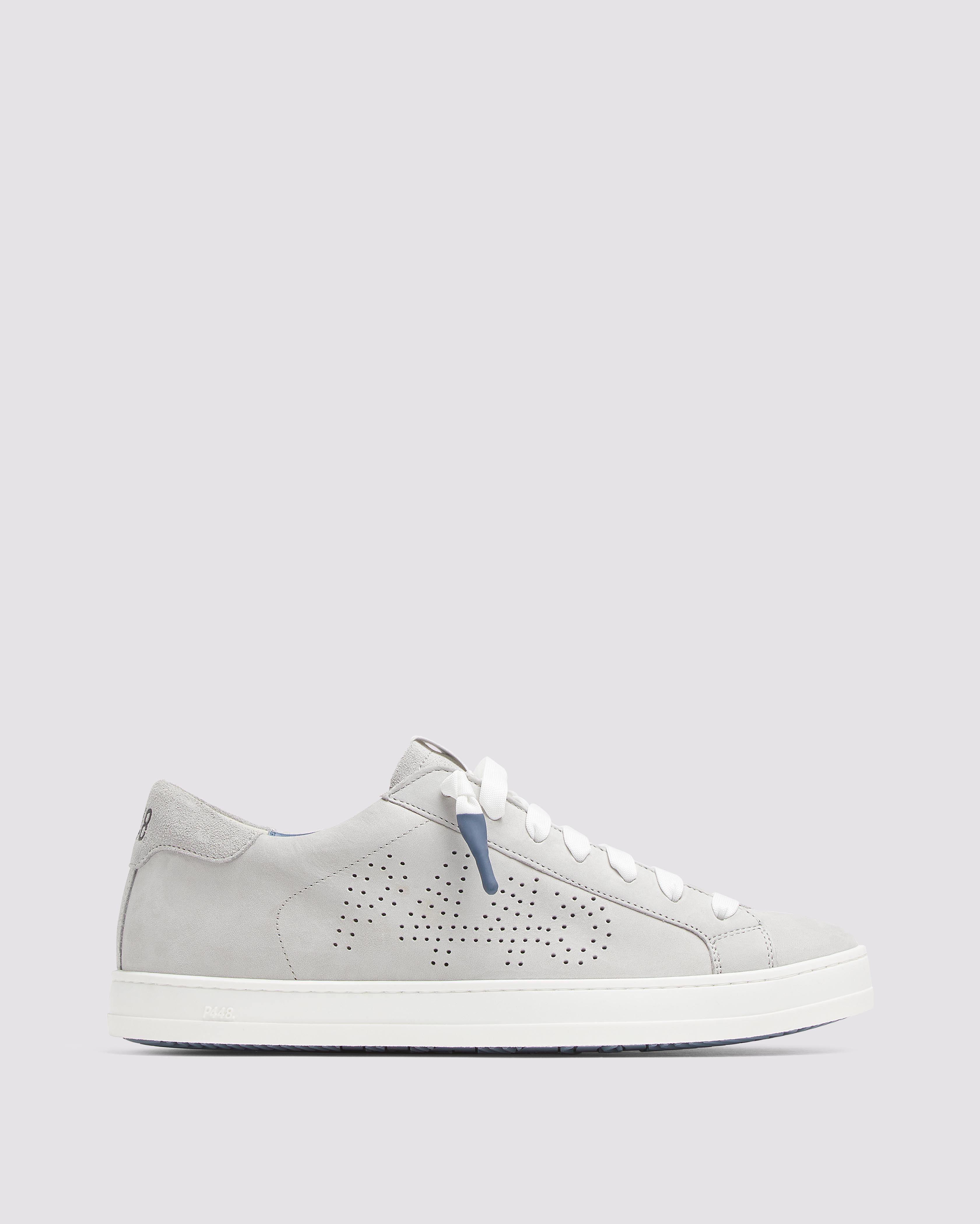 John Slate - Men's Low-Top Grey Nubuck Leather Sneaker – P448®