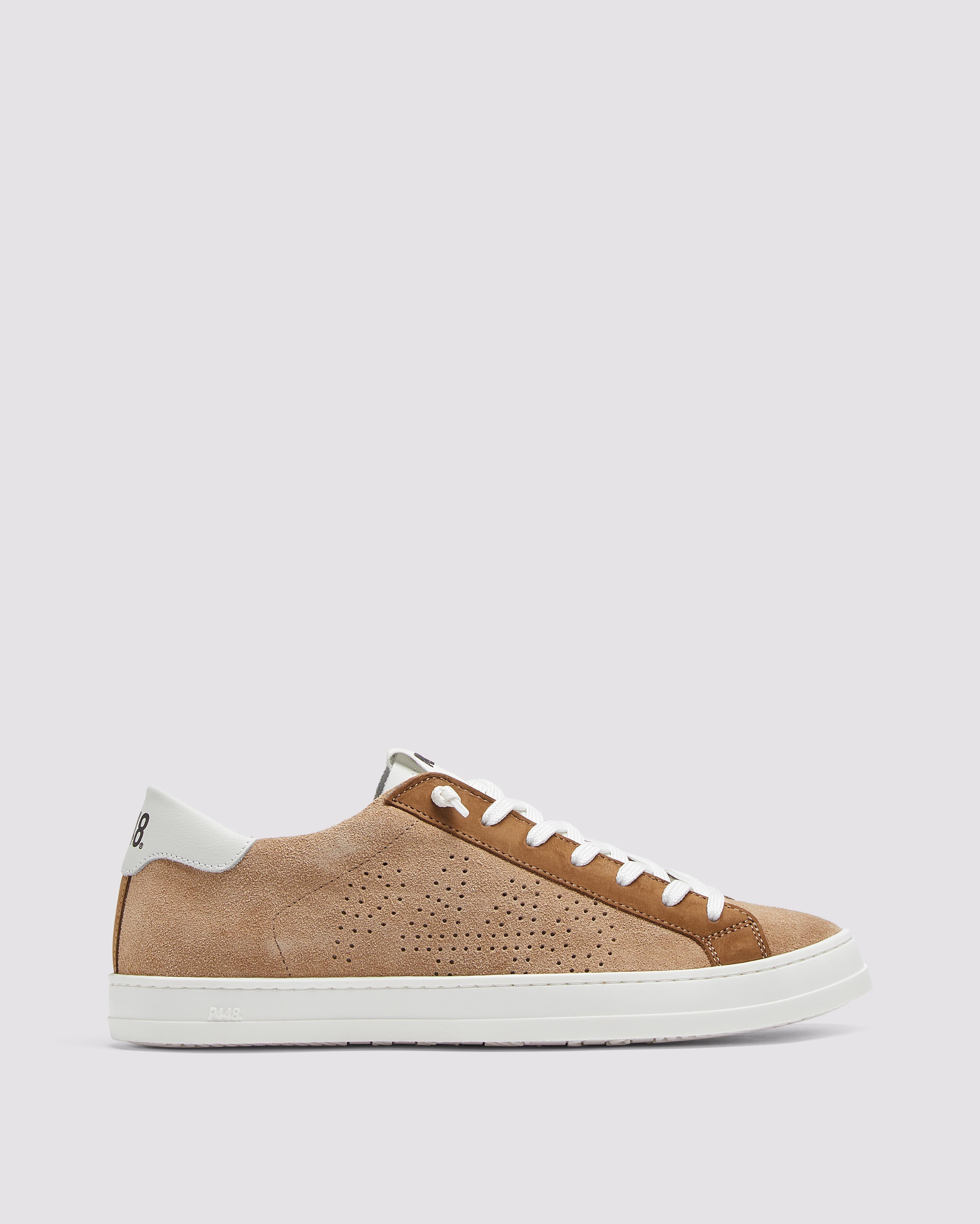 John Sable - Men's Low-Top Brown Suede and Nubuck Sneaker – P448®